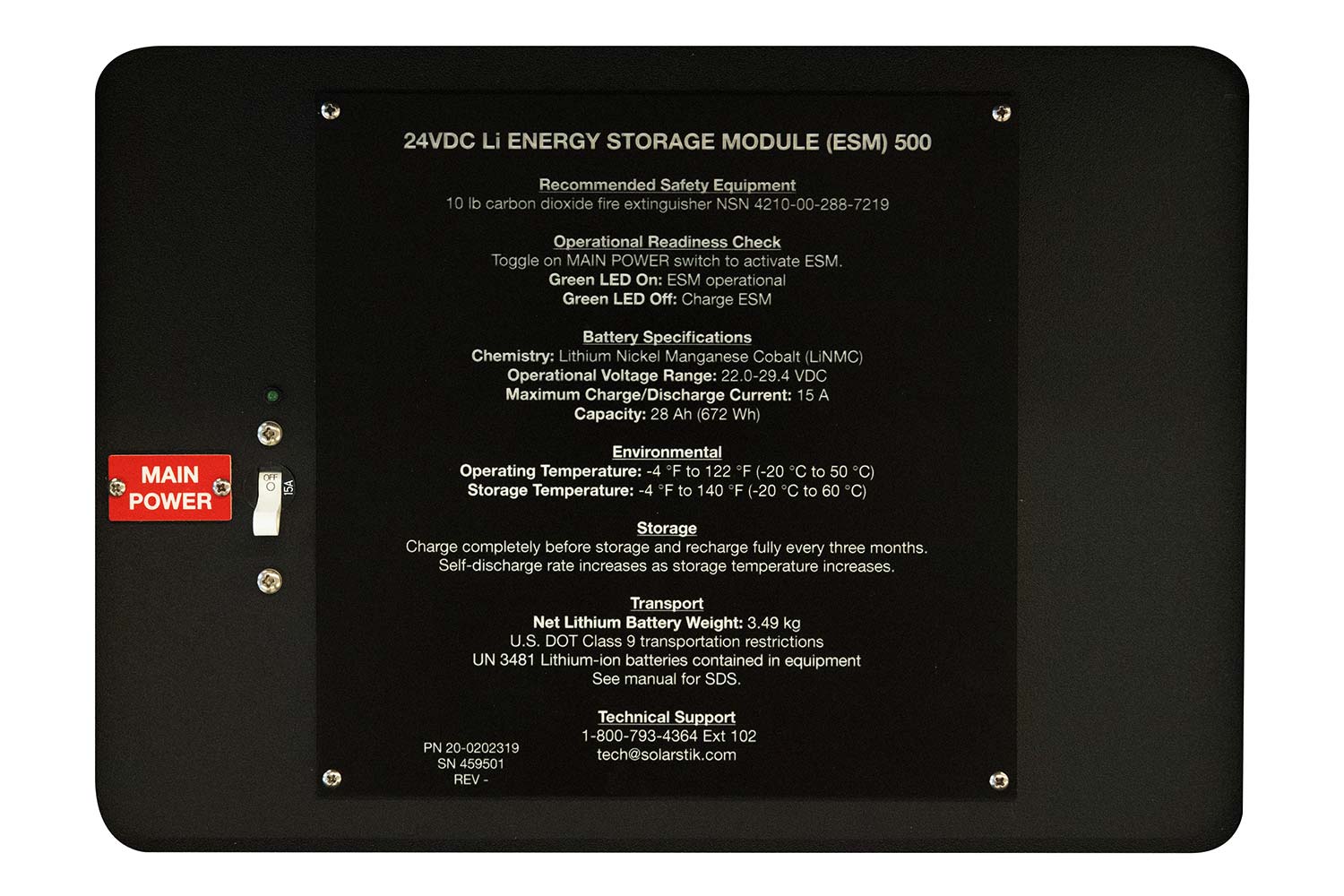 24VDC Li ESM 500 - Solar Stik